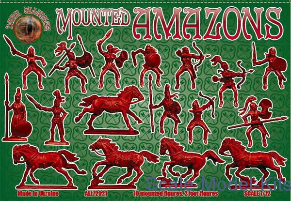 Mounted Amazons-Alliance plastic scale model kit in 1:72 scale ...