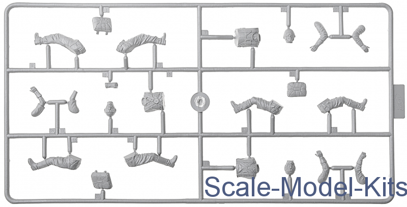 WWII Allies Pilots in the cockpit (3 figures)-ICM plastic scale model ...