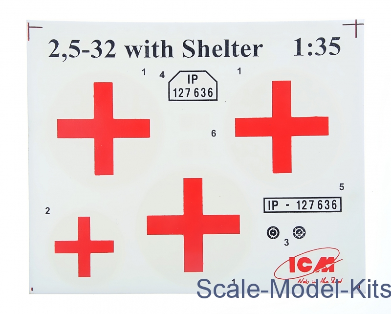 Typ 2,5-32 with shelter, WWII German ambulance-ICM plastic scale model ...