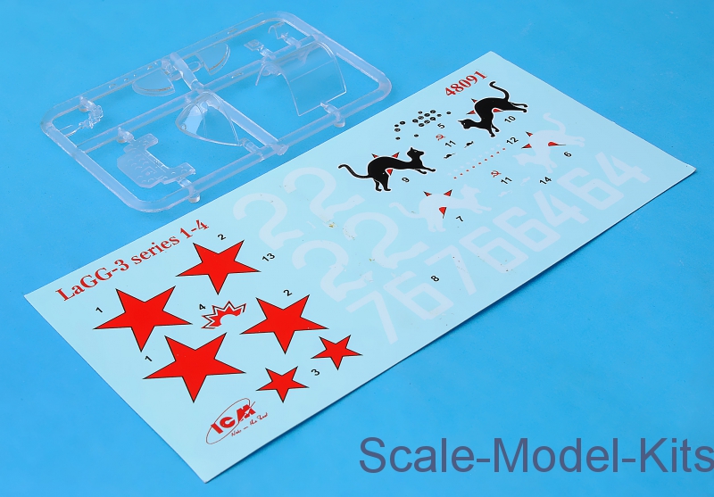 LAGG-3 series 1 WWII Soviet fighter-ICM plastic scale model kit in 1:48 ...